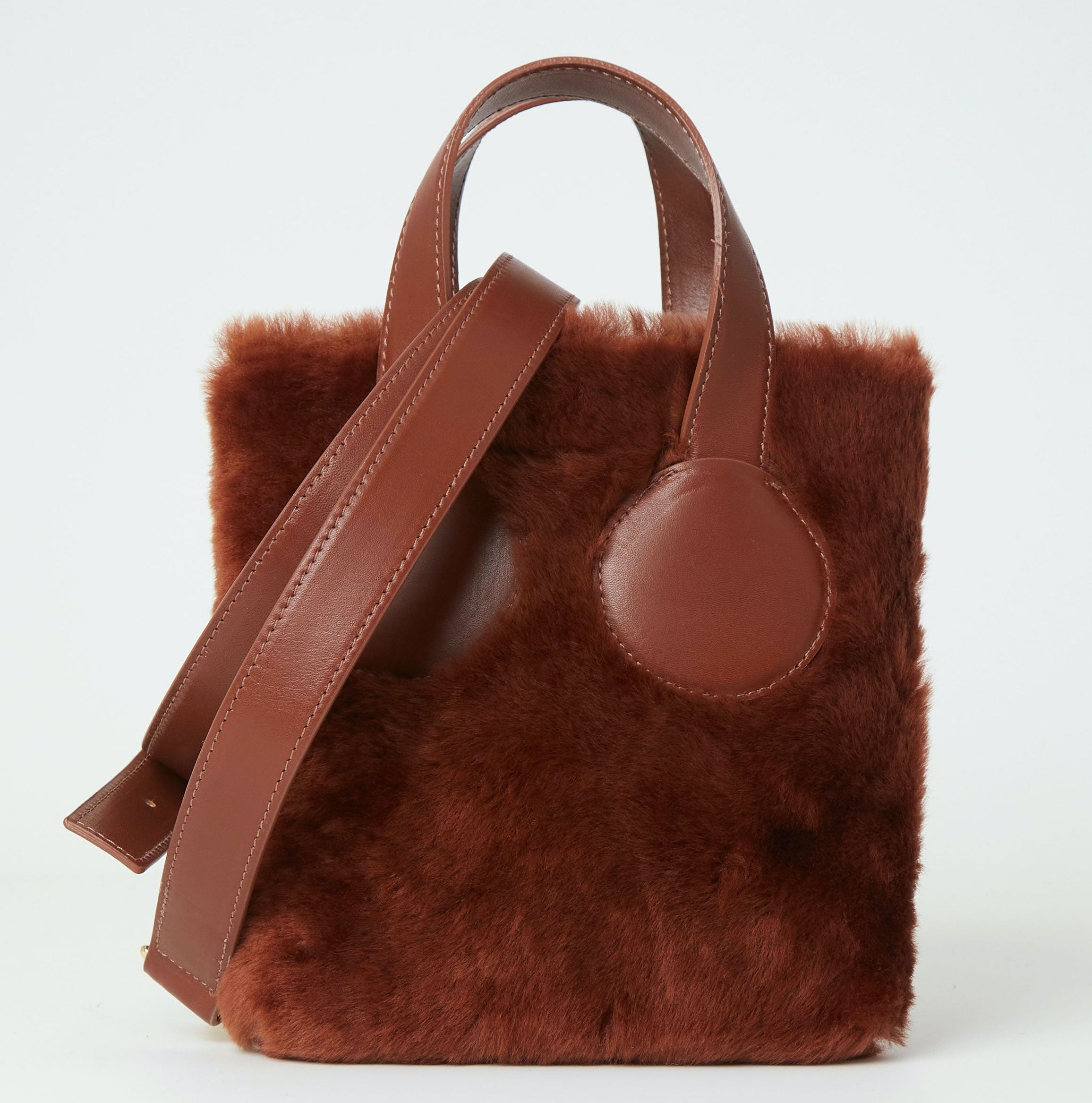 Sunsa Bag - Sienna + Shearling – Vavvoune